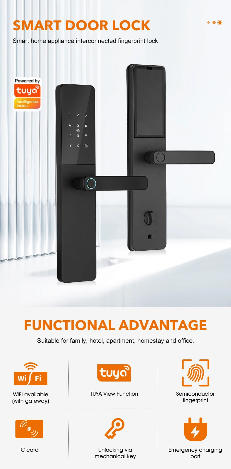 Ttlock 6v Wifi Biometric Smart Door Lock - Wireless Smart Lock Oem