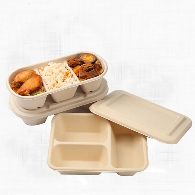Biodegradable Fast Food Containers Packaging With Compartments ...