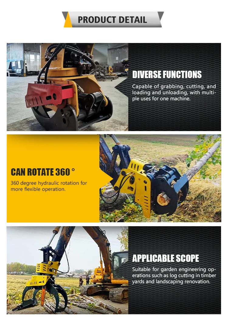 Grapple Saw for Excavator - Efficient Wood Cutting Tool