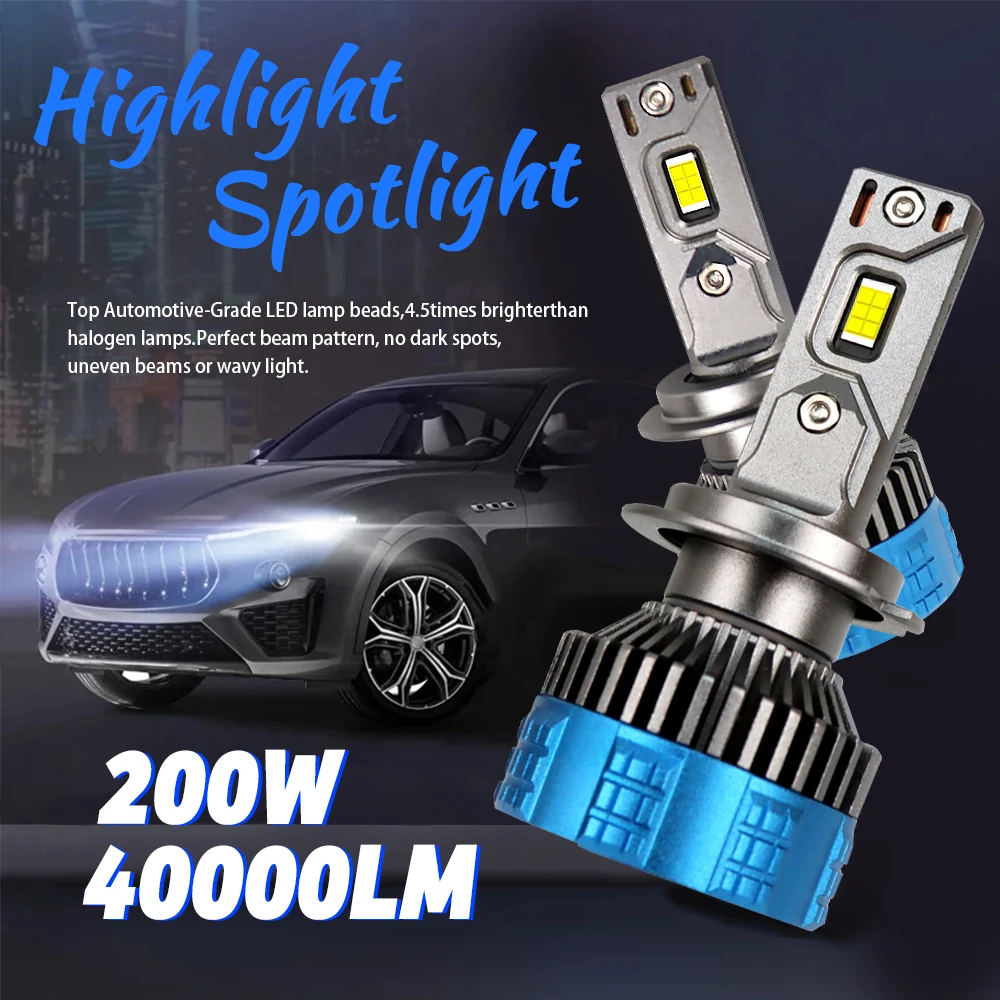 Super Bright 12v 24v F8 Pro Led Car Headlight Bulb H7 250W 40000LM Led ...