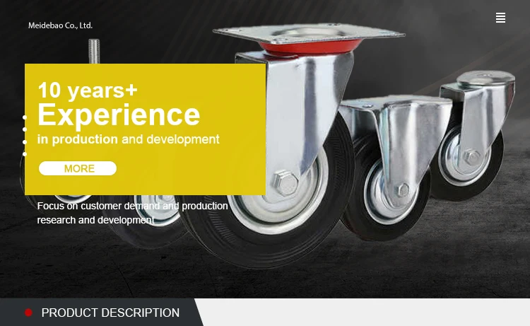 3/4/5/inch Heavy-duty White Pp Nylon Wear-resistant Fixed Brake Wheel ...