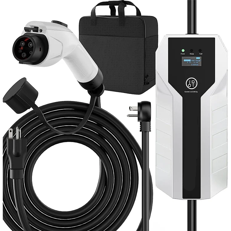 Level 1 Level 2 Portable Ev Charger 8a/10a/13a/16amps Works With 21ft ...