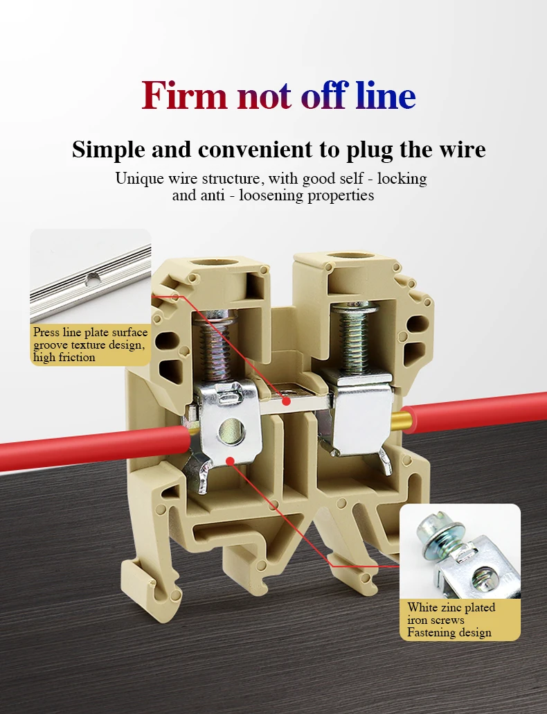 SAK6EN Universal Screw Connection Feed-through SAK6 SAK 6 mm Wire Electrical Connector DIN Rail ...