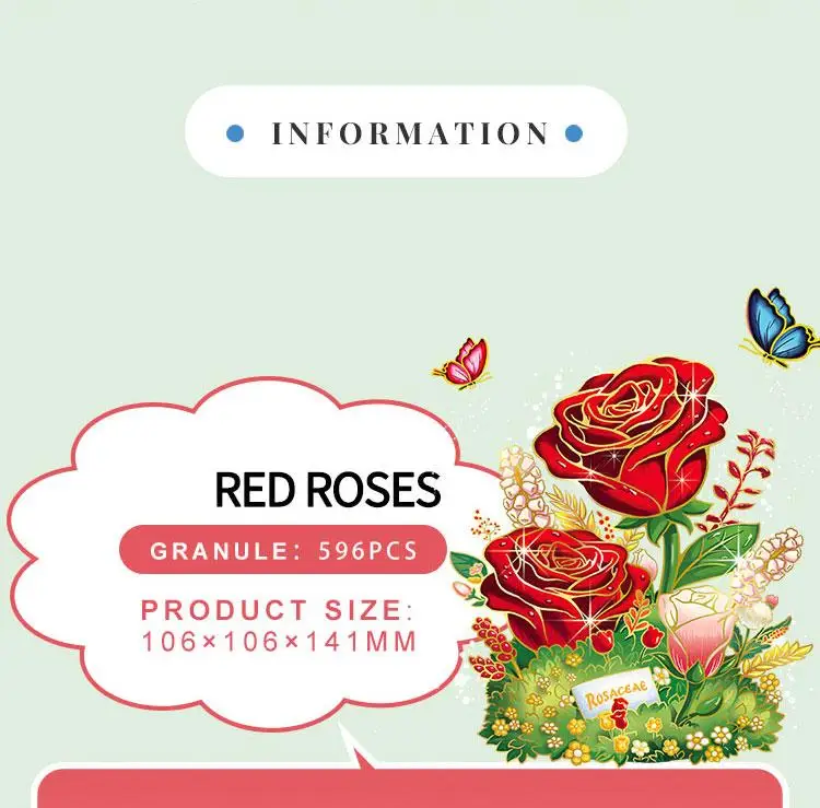 Balody Model Flower Mini Bricks - DIY Assembly Set