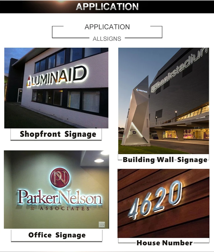 Customized Stainless Steel Led Backlit Letters Large Commercial ...