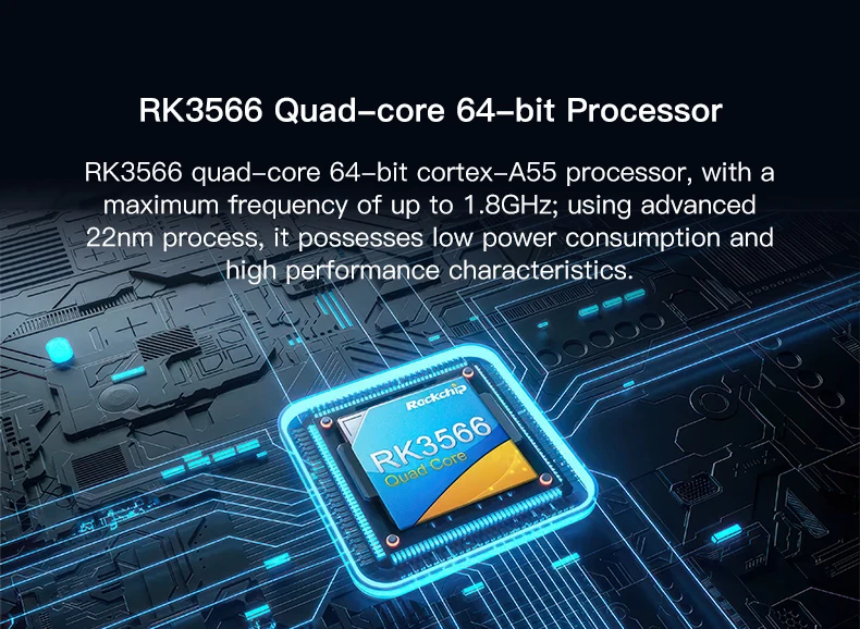 Rockchip RK3566 Quad Core LVDS EDP HD-MI Android 11 Motherboard