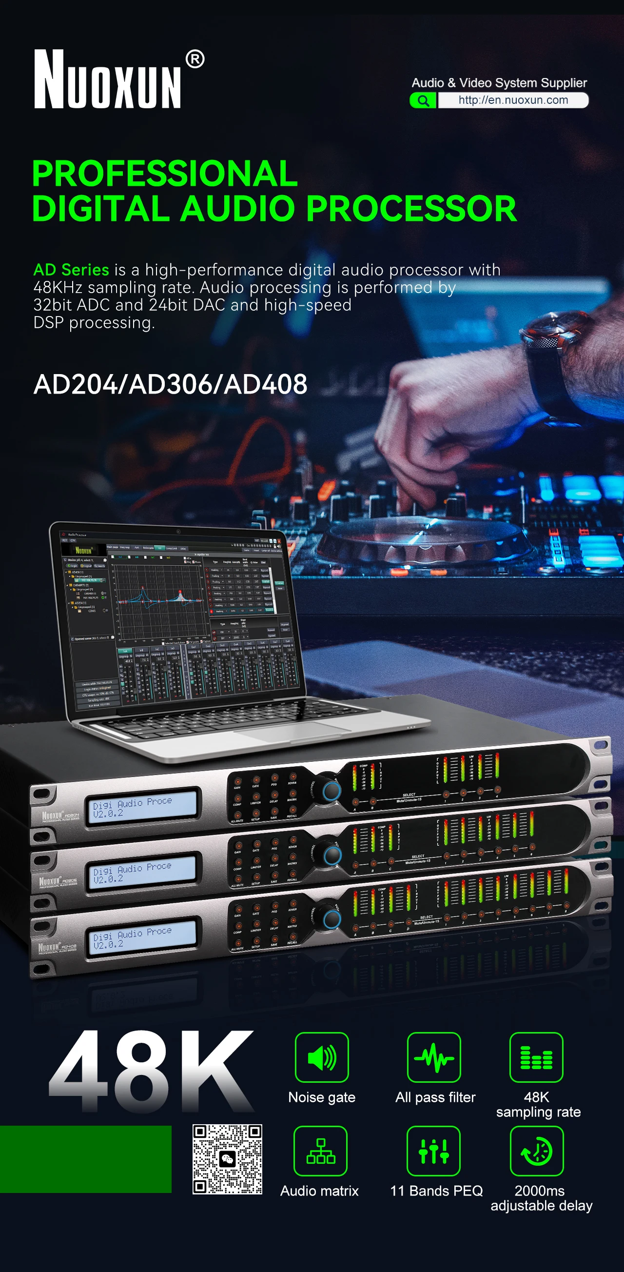 4 Channel DSP Digital Audio Processor - Speaker Management