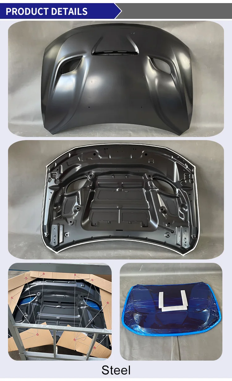 Auto Body Parts Steel Aluminum Hellcat Style Engine Hood for Dodge ...