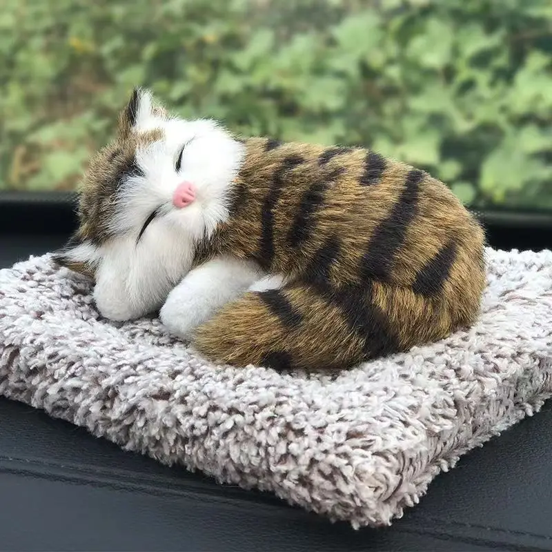 Mewaii Simulation Realistic White Cat Plush Toy Home Decoration Gift ...