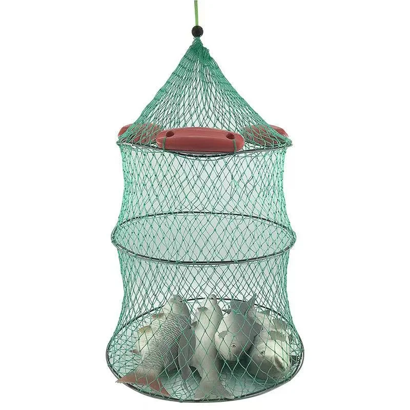 Yatai Portable Three Floating Balls Net Fish Net Cast Fishing Cage ...