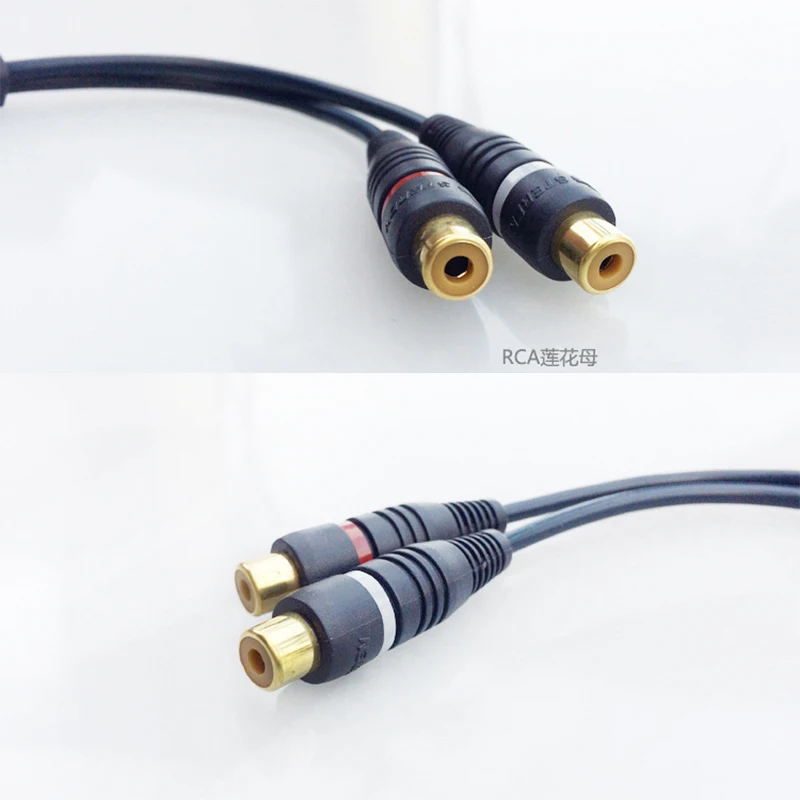 RCA 1 to 2 2 RCA to 1 RCA Female to Male to Female Splitter Cable Audio ...