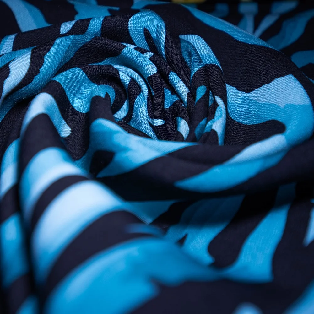 Custom Color Plain Style Zebra-stripe Pattern Woven Stock Lots Rayon ...