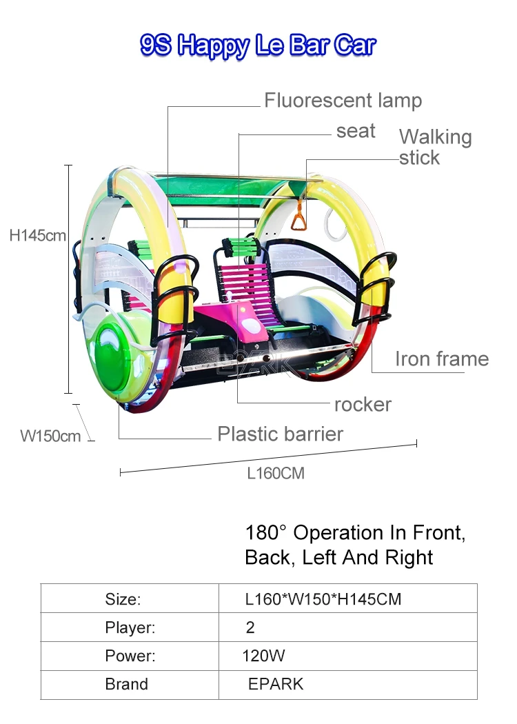 Happy Rocking Bus Ride - Epark's 360 Rolling Car Fun