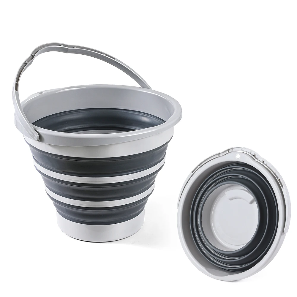 Foldable 10l 15l 20l Silicone Washing Collapsible Mop Bucket Outdoor Fishing Camping Beach 20 ...