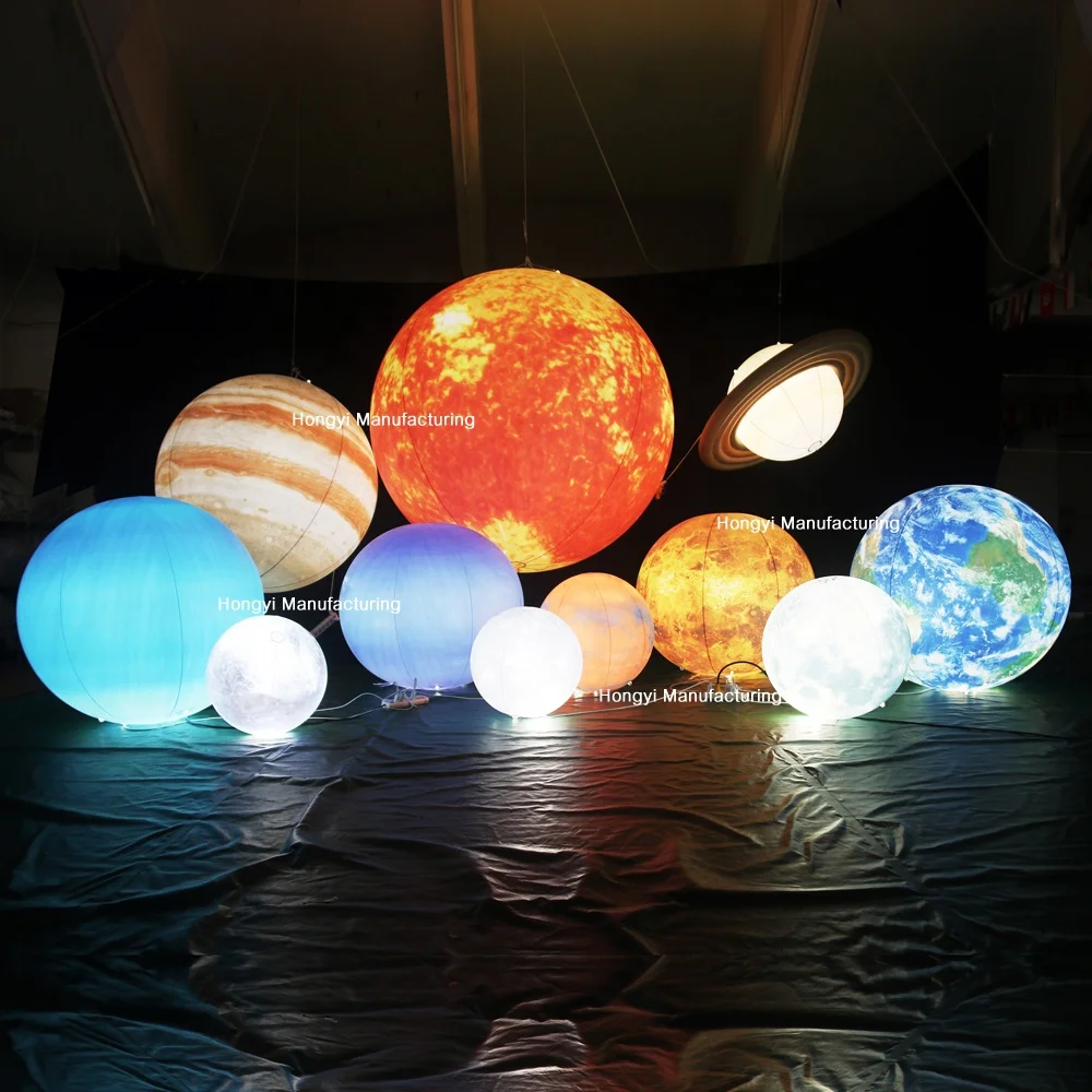 Moon, Earth, Mars, Saturn Solar System Nine Planet Balloon / Giant ...
