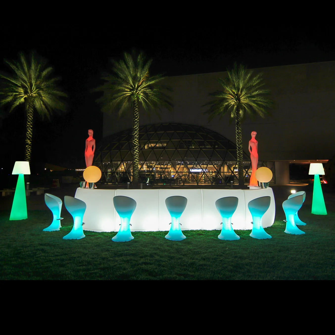 Plastic Glowing LED Night Club Bar Counter - Mobile Bar