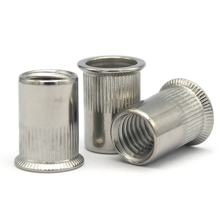 Stainless Steel Flat Head Female Rivet Nut Knurled CSK Rivnut Knurling ...