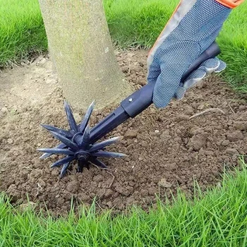 Manual Soil Turning Tool Lawn Ripper Garden Loose Soil Aerator Rotary ...