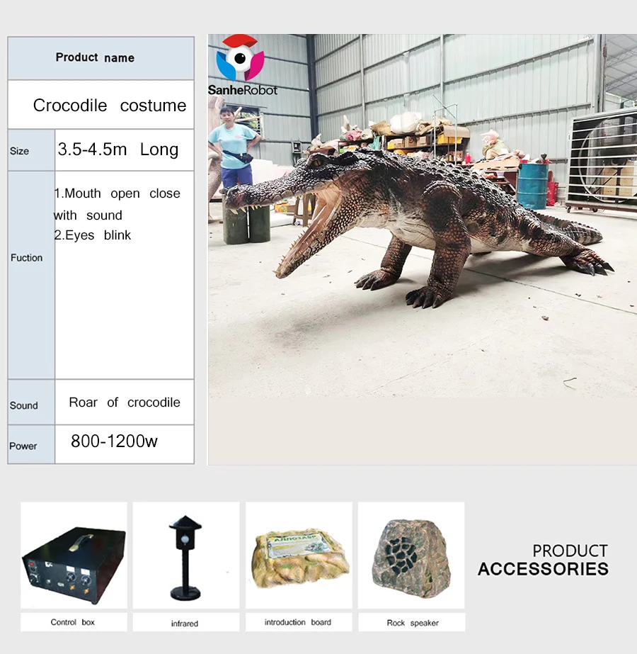 Customized Realistic Alligator Costume - Lifelike Motion