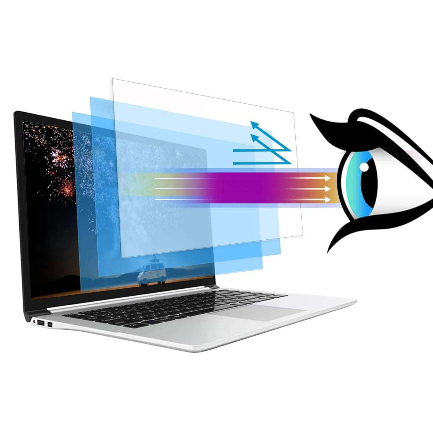 24 Inch Removable Anti Radiation Anti Glare Monitor Film Anti Uv Anti ...