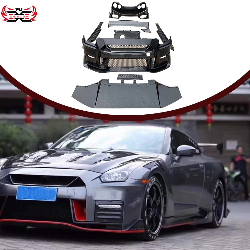 Nismo Style Front Rear Bumper Side Skirt Spoiler Carbon Fiber Body Kit ...