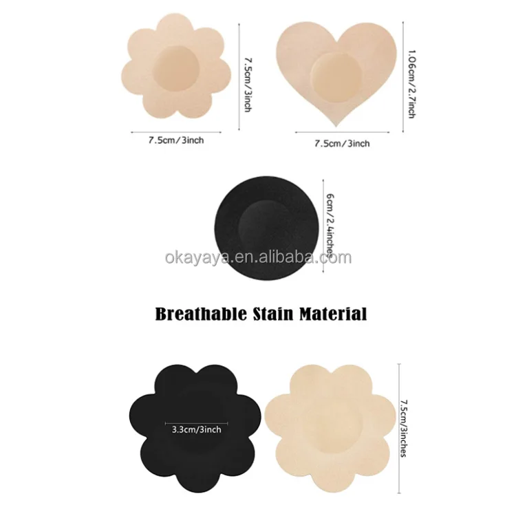 Spray Tanning Disposable Satin Fabric Stickers - Sexy Nipple Covers