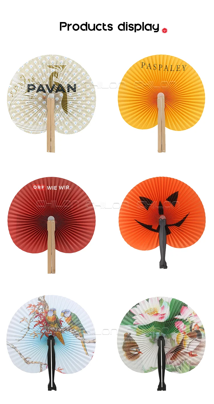 Creative Retro Windmill Small Round Wedding Foldable Paper Hand Held ...