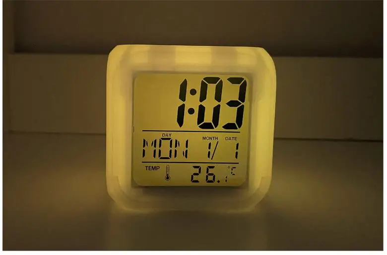 Unicorn Digital Cube Alarm Clock Led Kids Alarm Clock Cartoon Unicorn ...