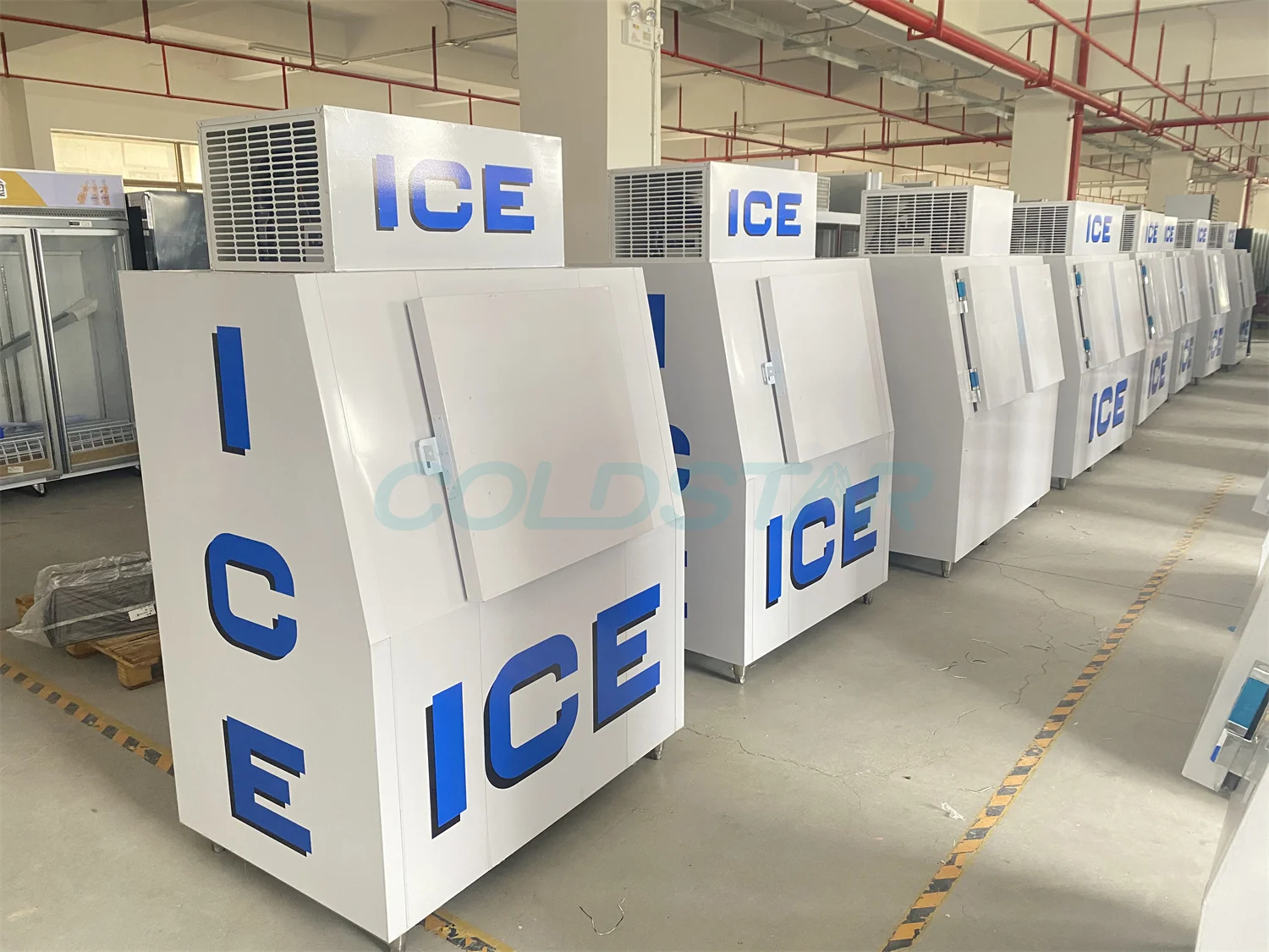 Commercial Refrigerated Storage Bagged Ice Storage Bin Freezer Outdoor ...