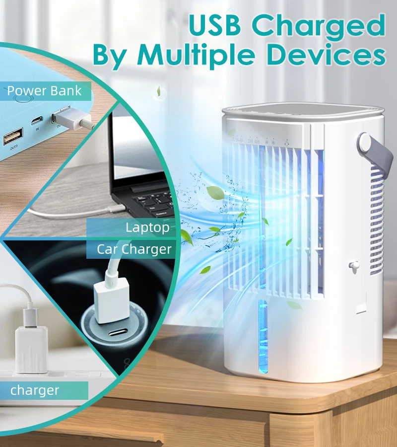 2024 High Quality Cool Mist Portable Air Conditioner Fan