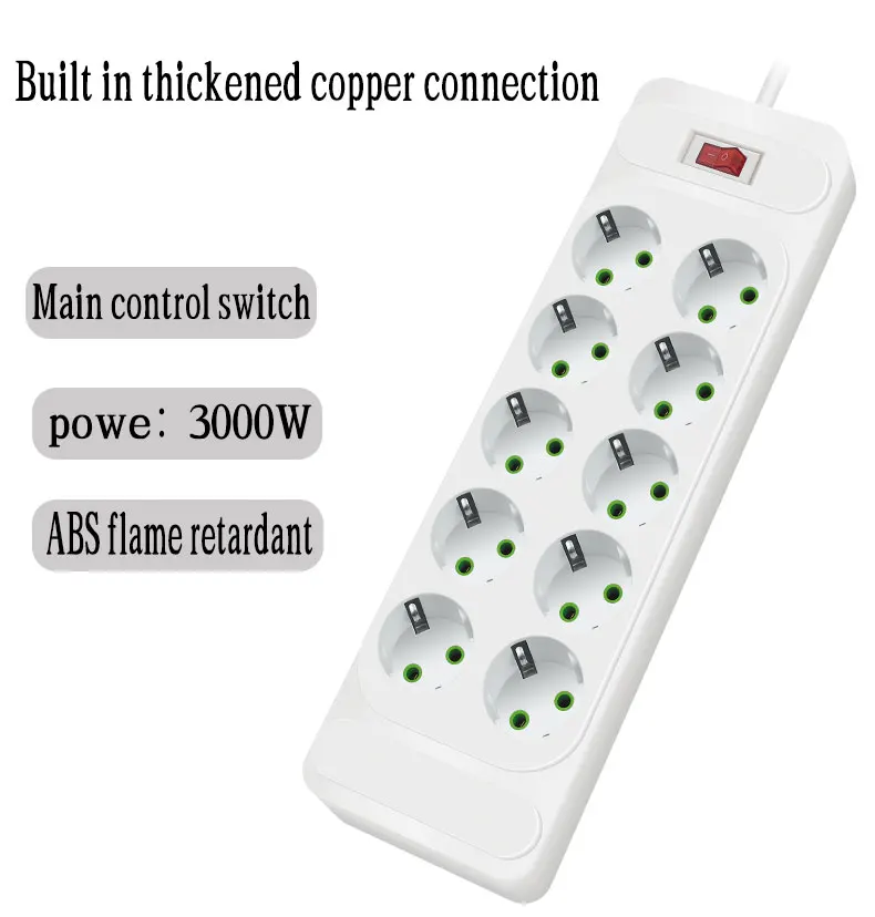 European Standard High-power Socket Main Control Switch, Household ...