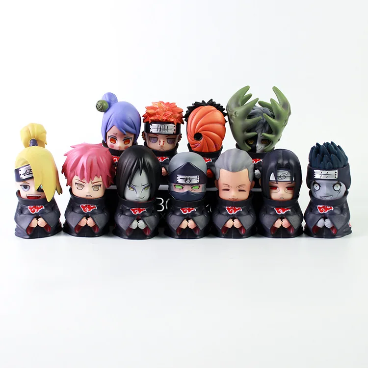 9cm 11 Design Cute Style Anime Uzumaki Akatsuki Ninja Members Pvc ...