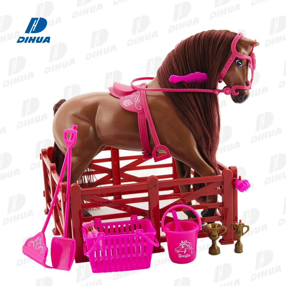 Plastic Animals Set Figures Princess Horse Toys For Kids Animal Figures ...