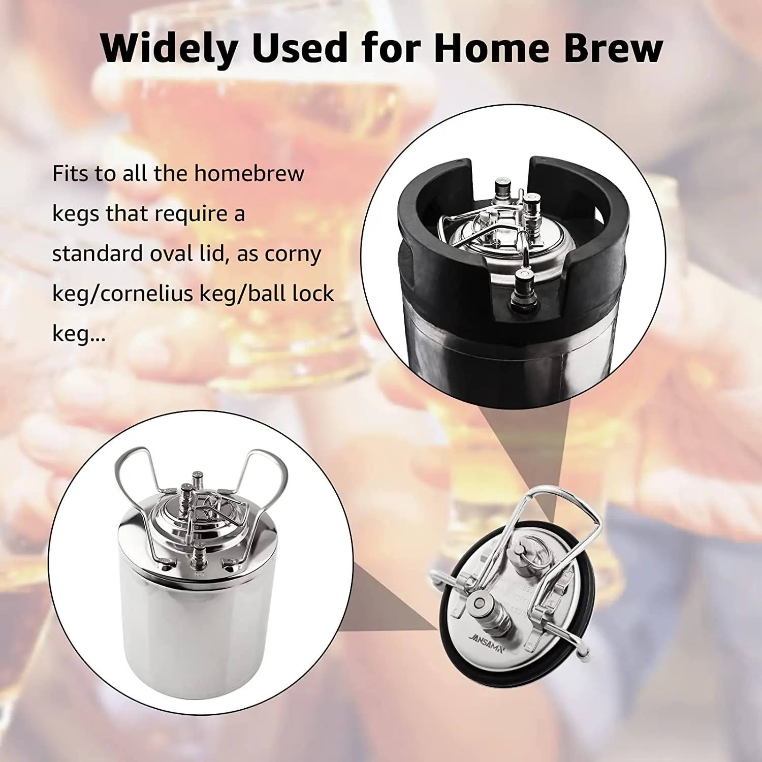 Force Carbonation Kit Stainless Steel Homebrew Carbonation Keg Lid With ...
