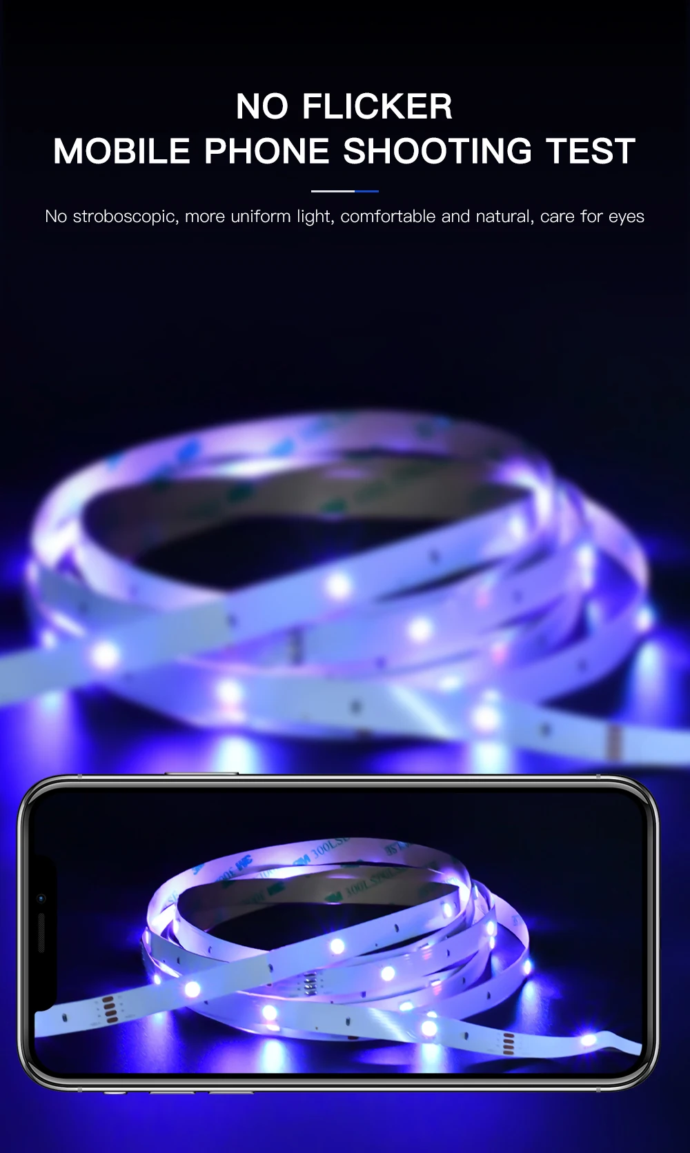 Led Strip Lights With App Smd 5050 Rgb Color Changing Music Sync Control Led Lights For Home ...