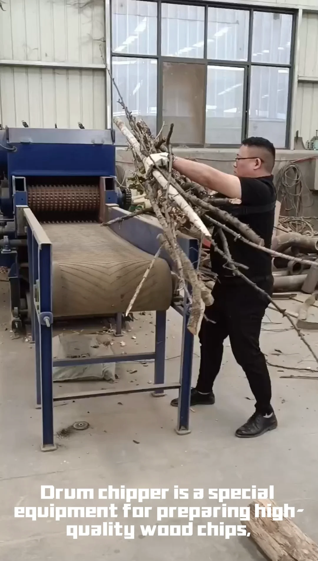 Large Drum Type Wood Chipper,Tree Slicer,Dry And Wet Eucalyptus Branch ...