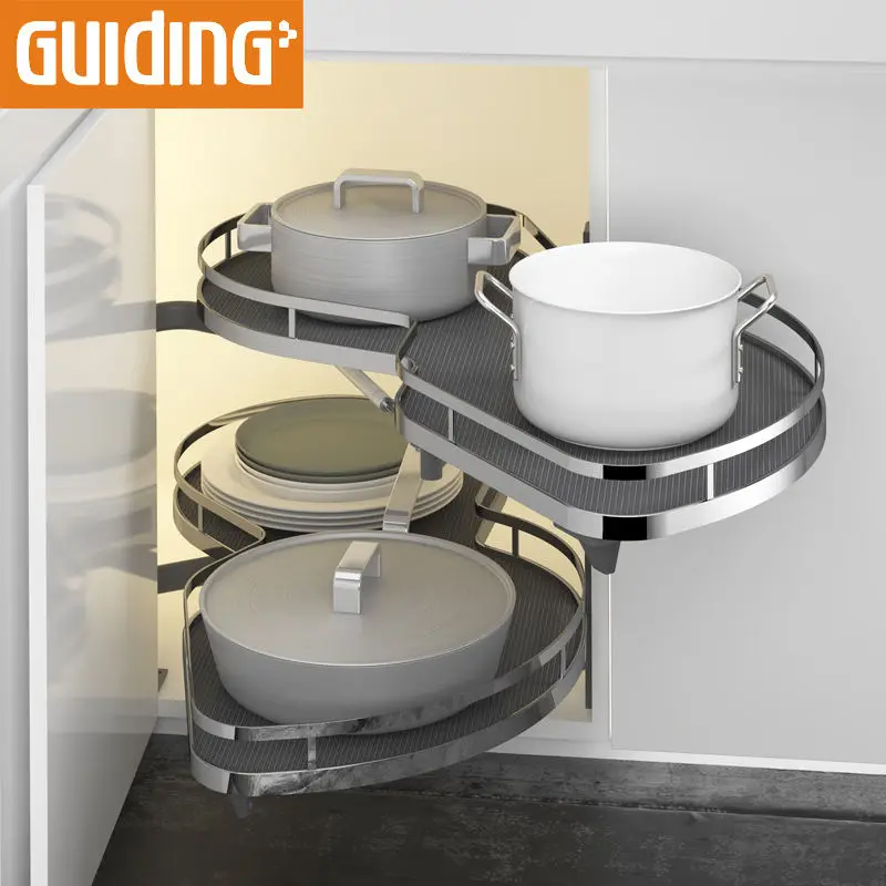 Mdf Base Blind Corner Cabinet Pull Out Soft Closing Magic Corner for ...