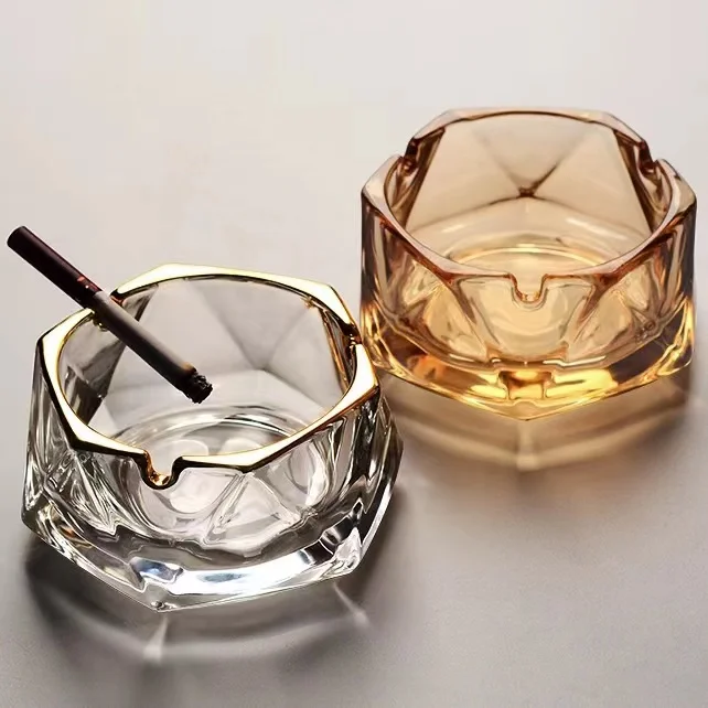 Custom Logo High Quality Glass Ashtray For Cigarettes Ashtrays Smoking ...
