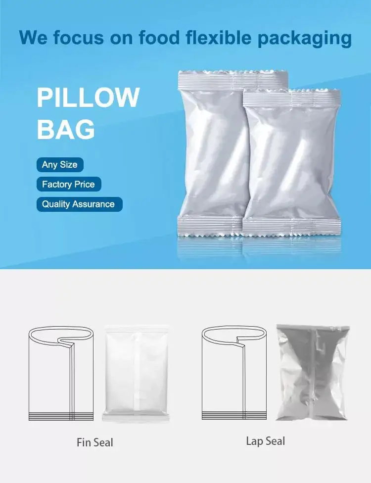 Pillow Bag Custom Printed Back Seal Pillow Bag Flour Bread Crisp Chips ...