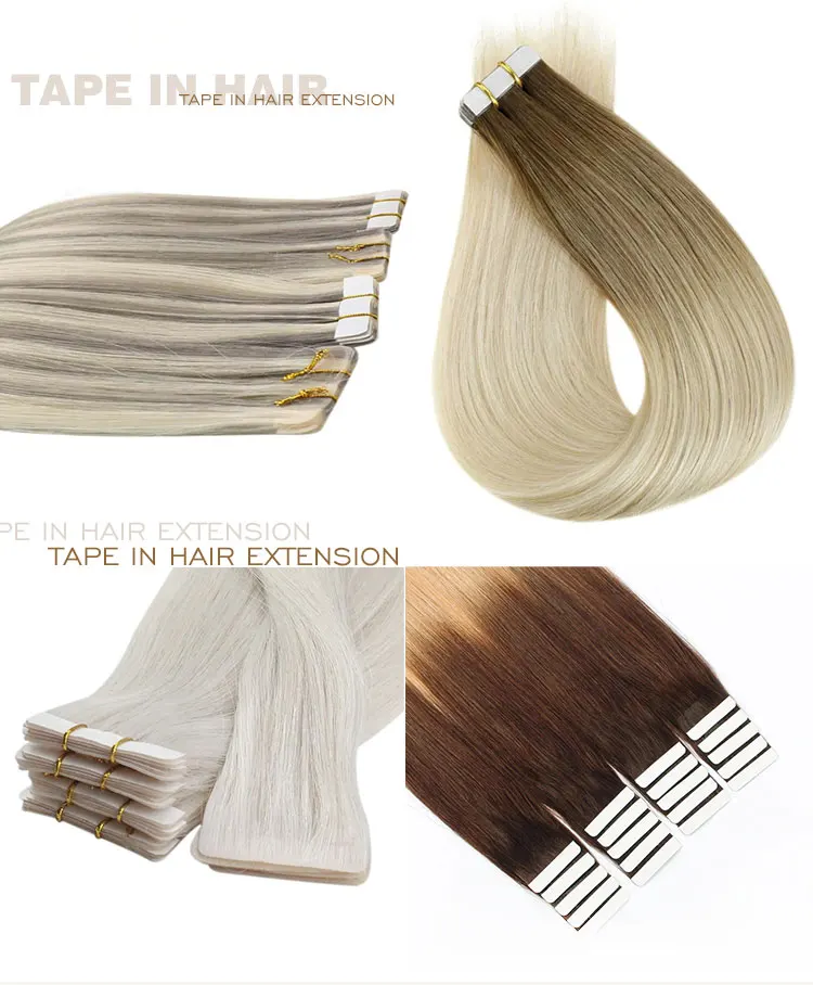 European Double Drawn Russian Human Hair Tape Hair Extension,High ...