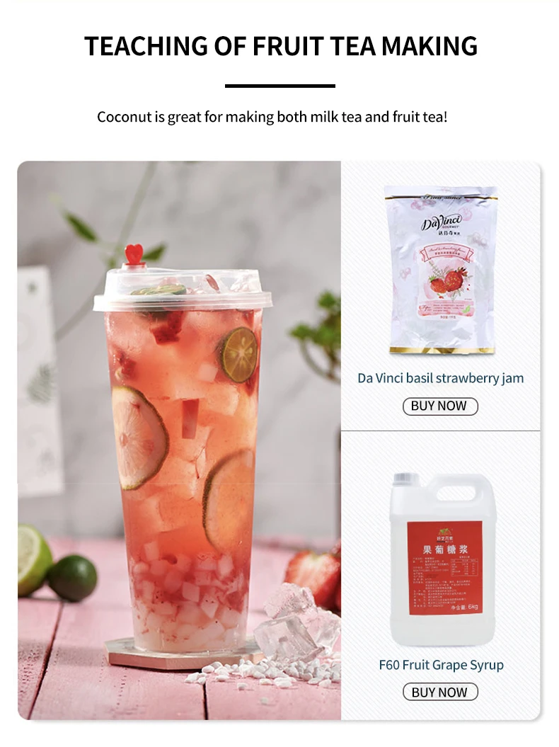 1kg Fruit-flavored Nata De Coco Konjac Jelly Instant Coconut Cube With ...