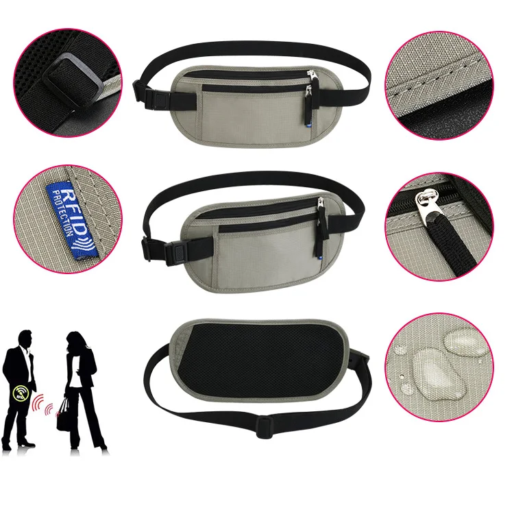 Manufactory Rfid Blocking Money Belt Black - Money Belt Rfid Blocking ...