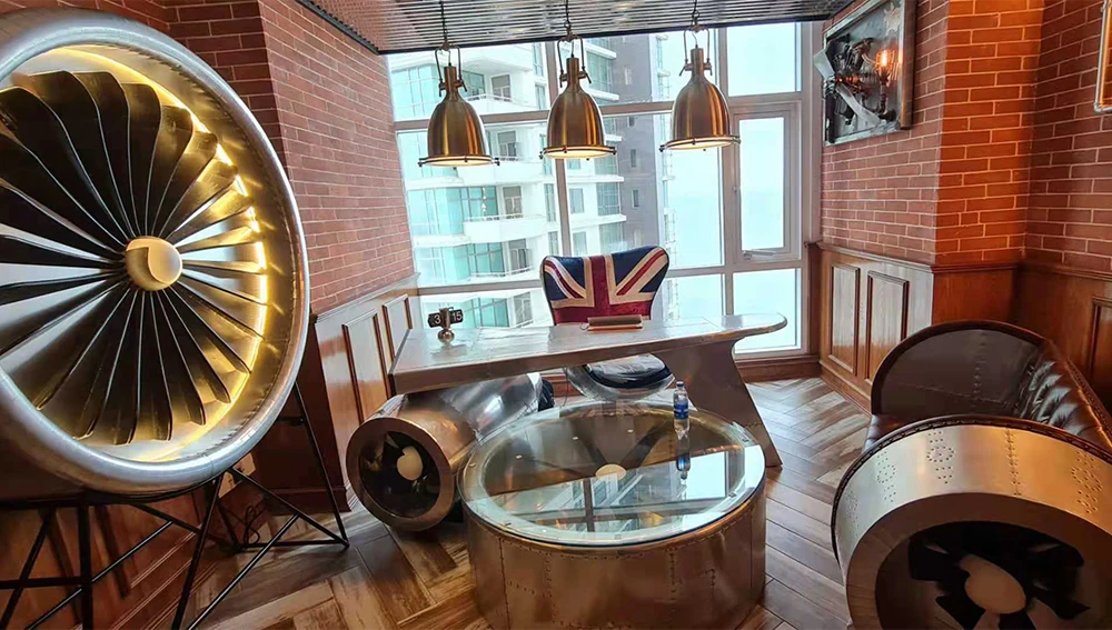 Aluminum Metal Rivets Aircraft Wing Aviator Desk Customization