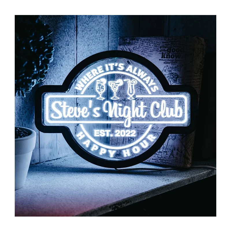 Custom Acrylic Neon Signs Led Standoff Sign Holder 3d Led Billboard ...