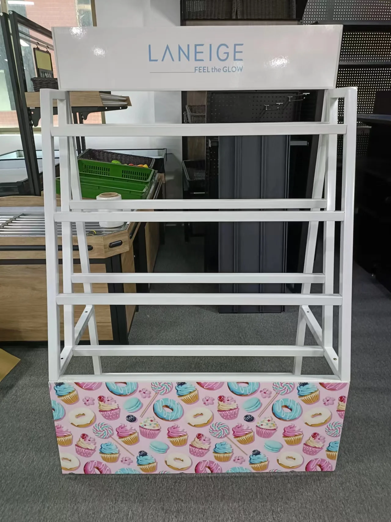 Large Candy Display Rack with Acrylic Bins - Perfect for Snack Stores