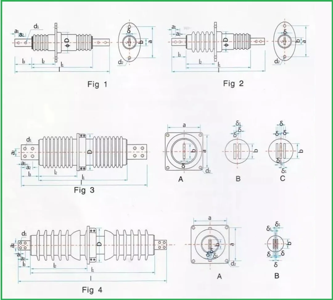 Outdoor High-Voltage Power Station Line Type Ceramic Wall Bushing CB ...