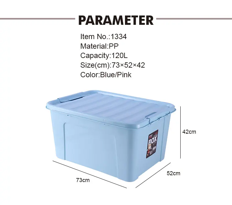 35L to 120L Plastic Storage Boxes with Wheels - Durable & Eco-friendly