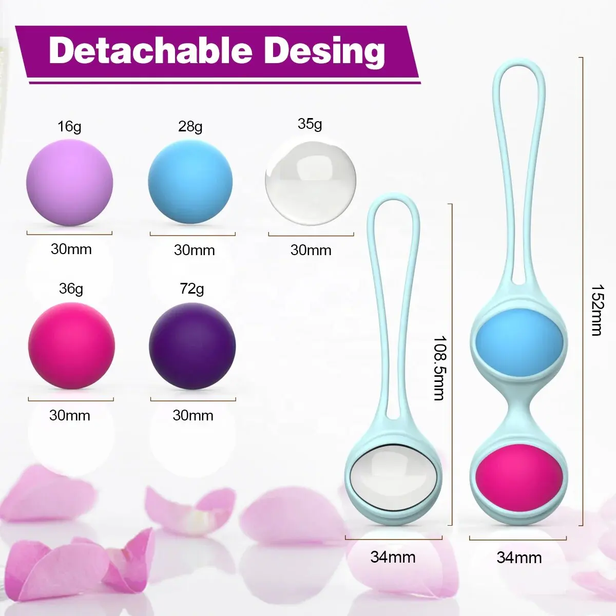 Variable Weight Kegel Ball For Bladder Control Vaginal Tighter Training ...