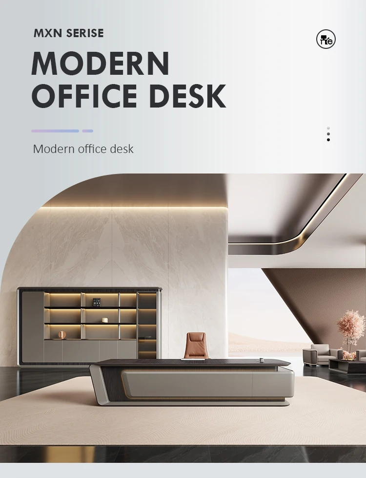 Modern L-Shape Single Chief Officer Desk E0 MDF Executive Office ...