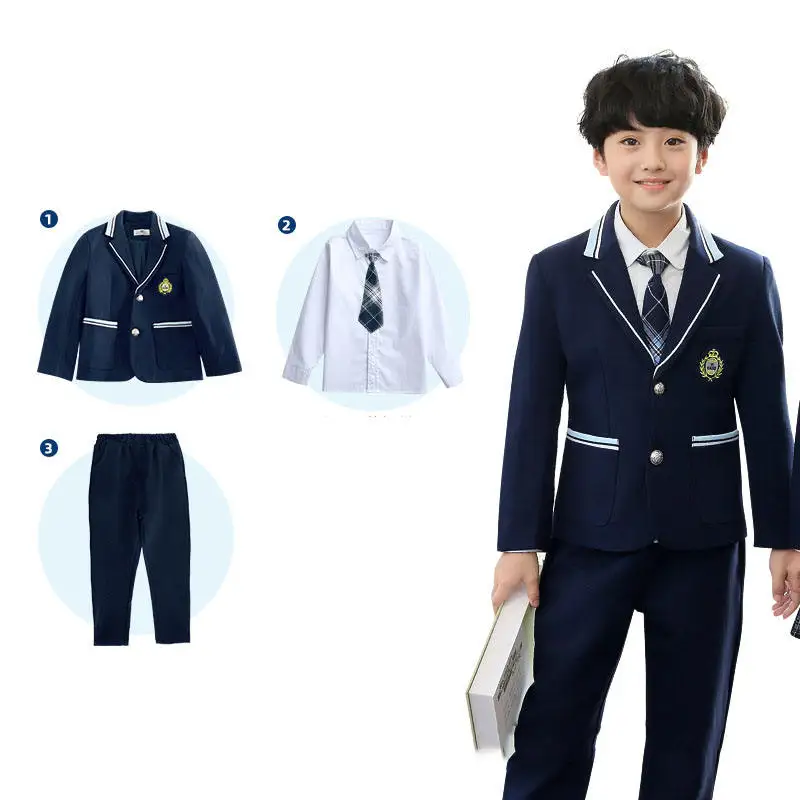 British Primary School Uniform Class Uniform Plaid Three-piece ...